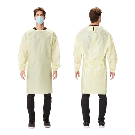 Yellow Reusable Procedure Gown by Hanes | Blowout Medical