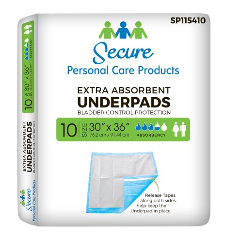 Secure Personal Care TotalDry Underpad | Blowout Medical