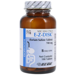 E-Z-Disk Contrast Media - 100 Tablets | Barium Sulfate Tablets
