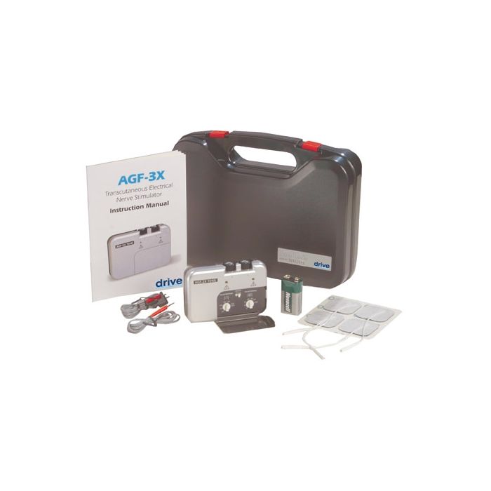 Portable Dual Channel TENS Unit with Electrodes and Carry Case ...