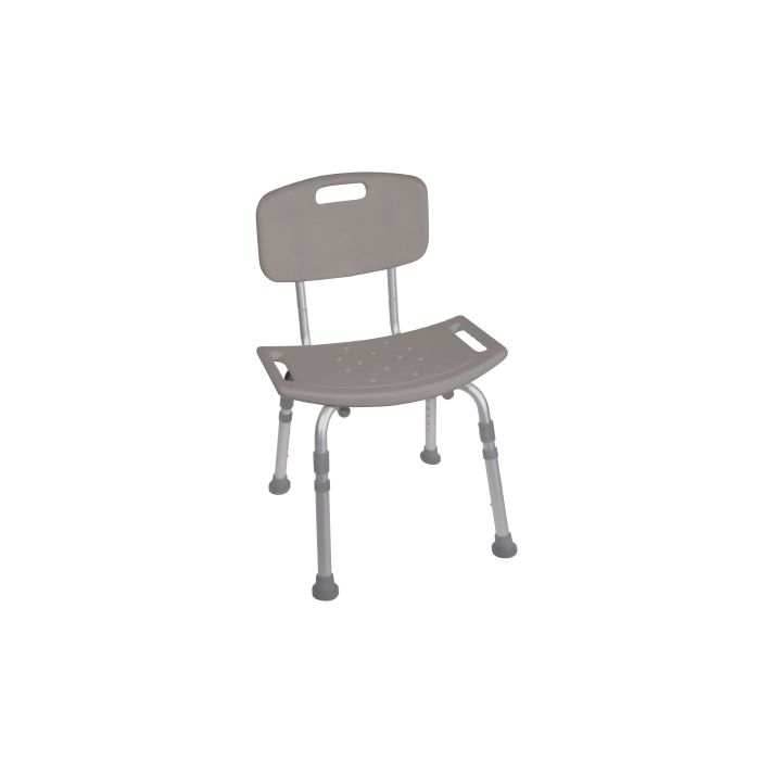 KD Aluminum Bath Bench with Back By Drive Medical - 12202KD-4