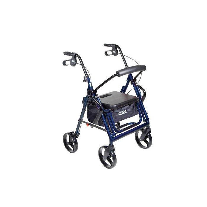 Duet Transport Wheelchair Walker Rollator by Drive Medical - 795B