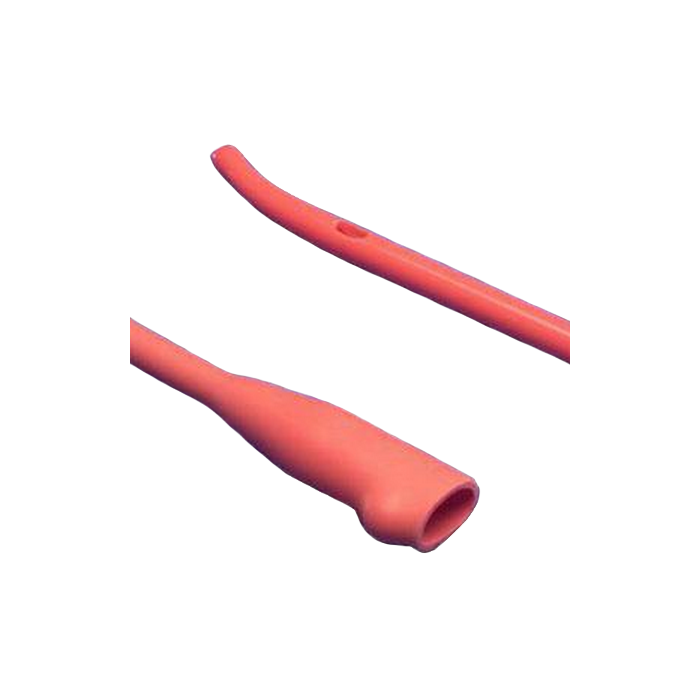 Dover Red Rubber Coude Urethral Catheter | 100% Sterile & Disposable Option
