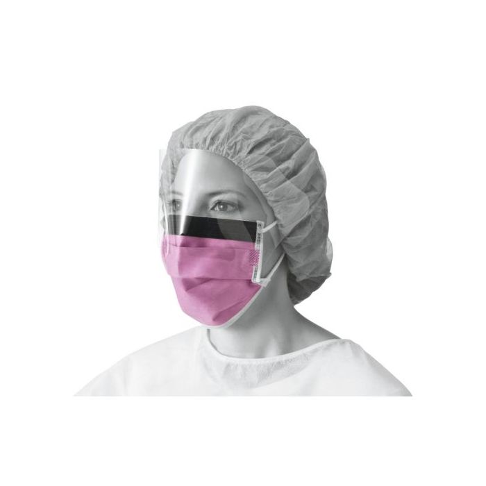 Fluid-Resistant Surgical Face Masks with Eyeshield - NON27410EL