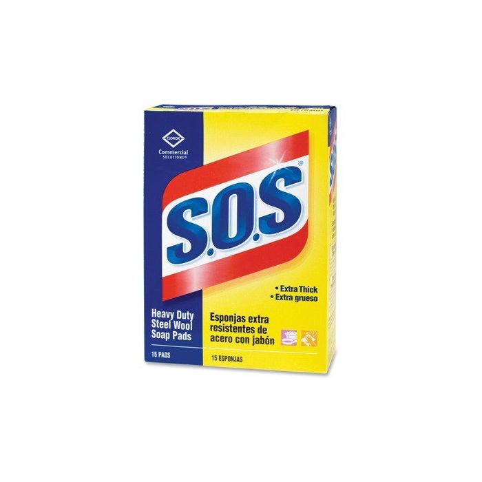 Pad Soap Sos Stlwool 2.5D 15Ea/Pk 12Pk/Cs Saalfeld - 88320