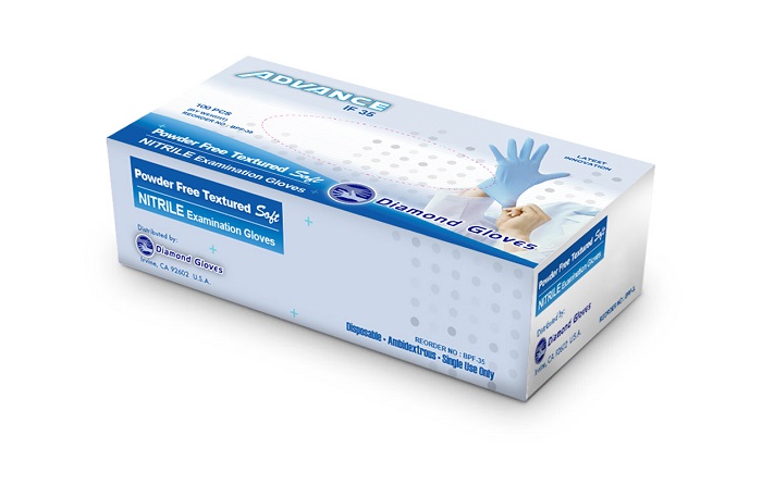 Diamond Gloves Advance IF35 Nitrile Safety Gloves | Blowout Medical