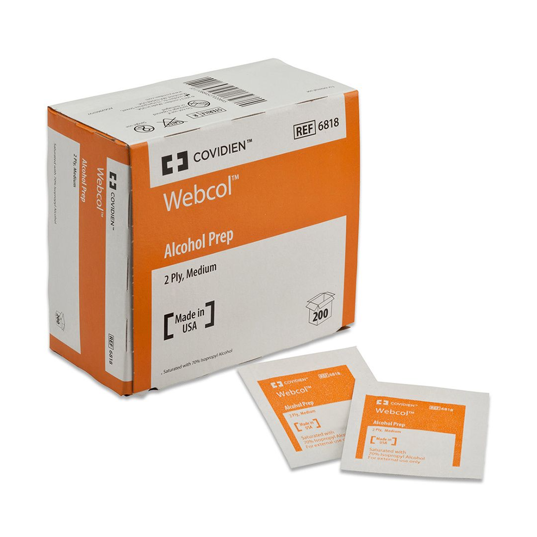 WEBCOL Alcohol Prep, 1-Ply, Large (200 count) REPLACED BY 55MWAPL Large ...