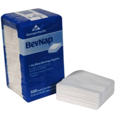 BevNap Beverage Napkin 4-3/4 W X 4-3/4 L Inch (Folded) - 96019