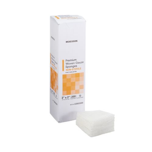 McKesson 2x2" 8-Ply Gauze Sponges for Wound Dressing & Medical Supplies