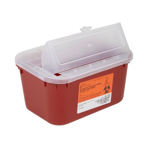 Medi-Pak 1 Gallon Red Sharps Disposal with Horizontal Entry Lid 101-8703