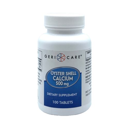 Geri-Care Oyster Shell Calcium Supplement 500 mg Strength