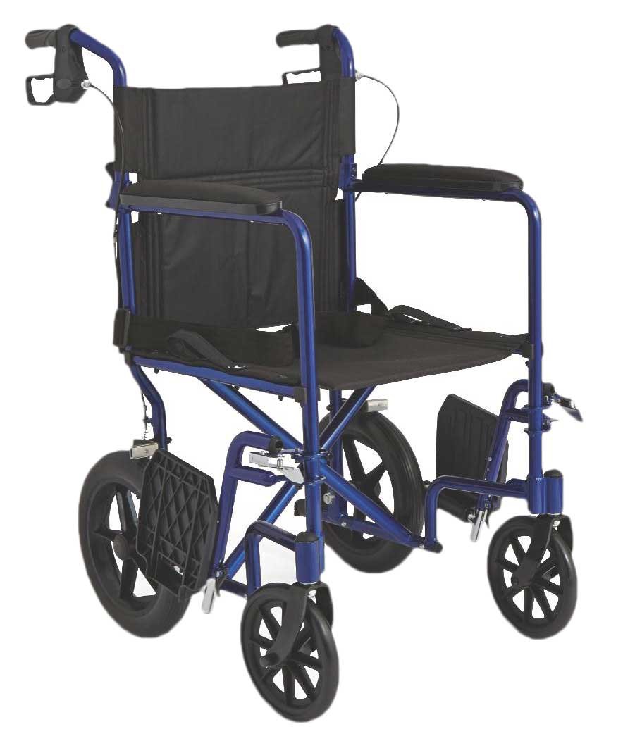 Aluminum Transport Chair with 12" Wheels - MDS808210ABE