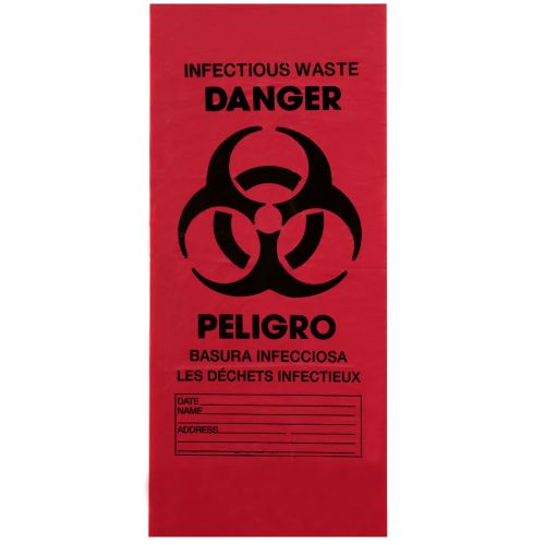 Infectious Waste Bag 30-1/2 x 43 Inch | Printed for Proper Disposal