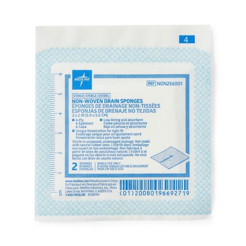 Avant Gauze Drain Sponges | 2x2s for I.V./Drain Dressing | Medline