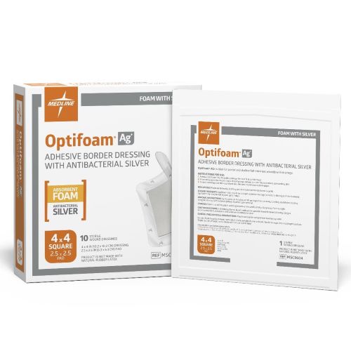 Optifoam Ag Foam Silver Dressing 4 X 4 Inch - MSC9604