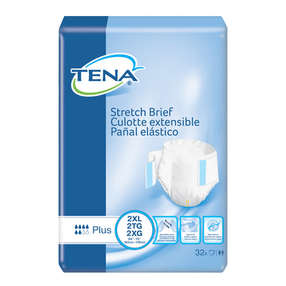 TENA Stretch Plus Adult Incontinence Briefs | Blowout Medical