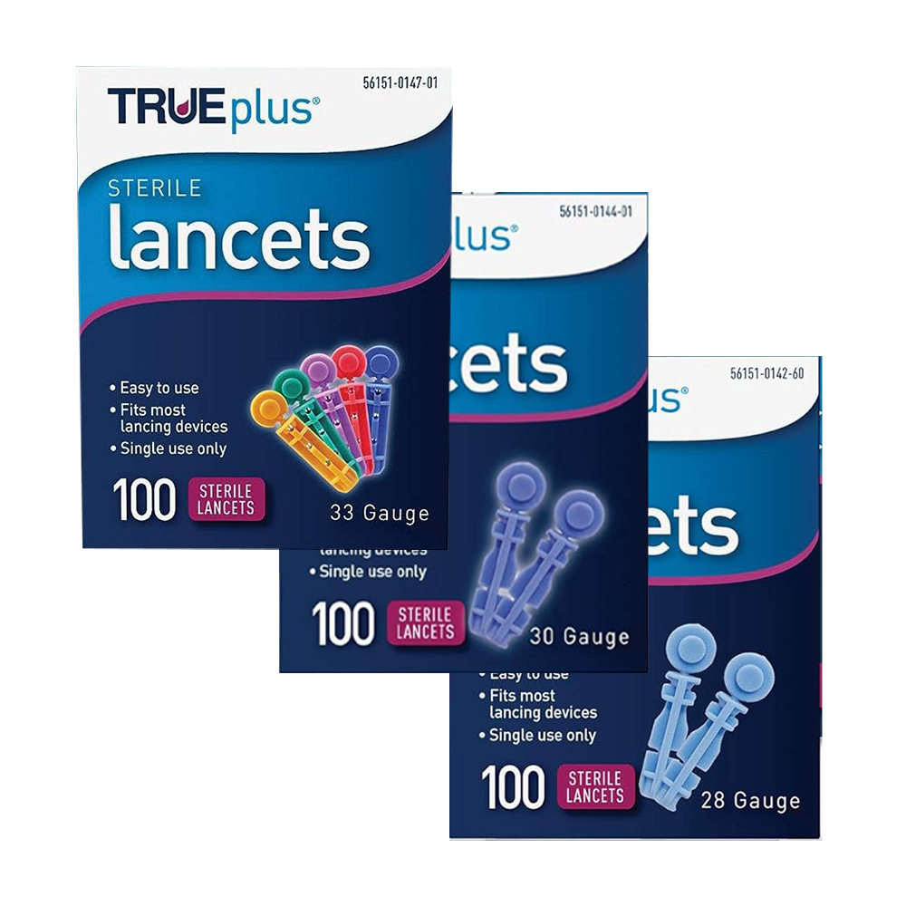 TRUEplus Sterile Lancets, Single-Use 28G, 30G, and 33G | Blowout Medical